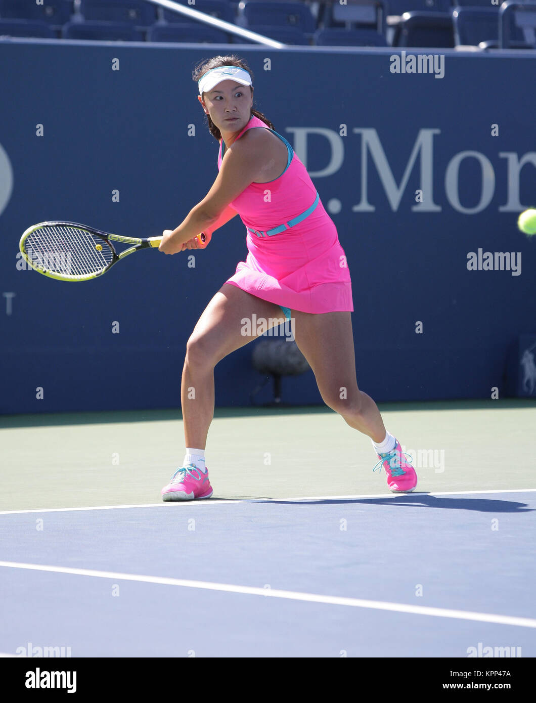 FLUSHING NY- AUGUST: Shuai Peng, at the 2014 US Open at the USTA Billie ...