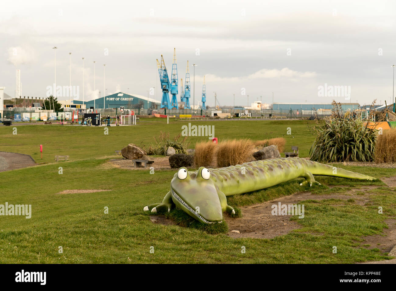 Cardiff Bay and the Tidal Lagoon, Cardiff, Wales, UK Stock Photo - Alamy
