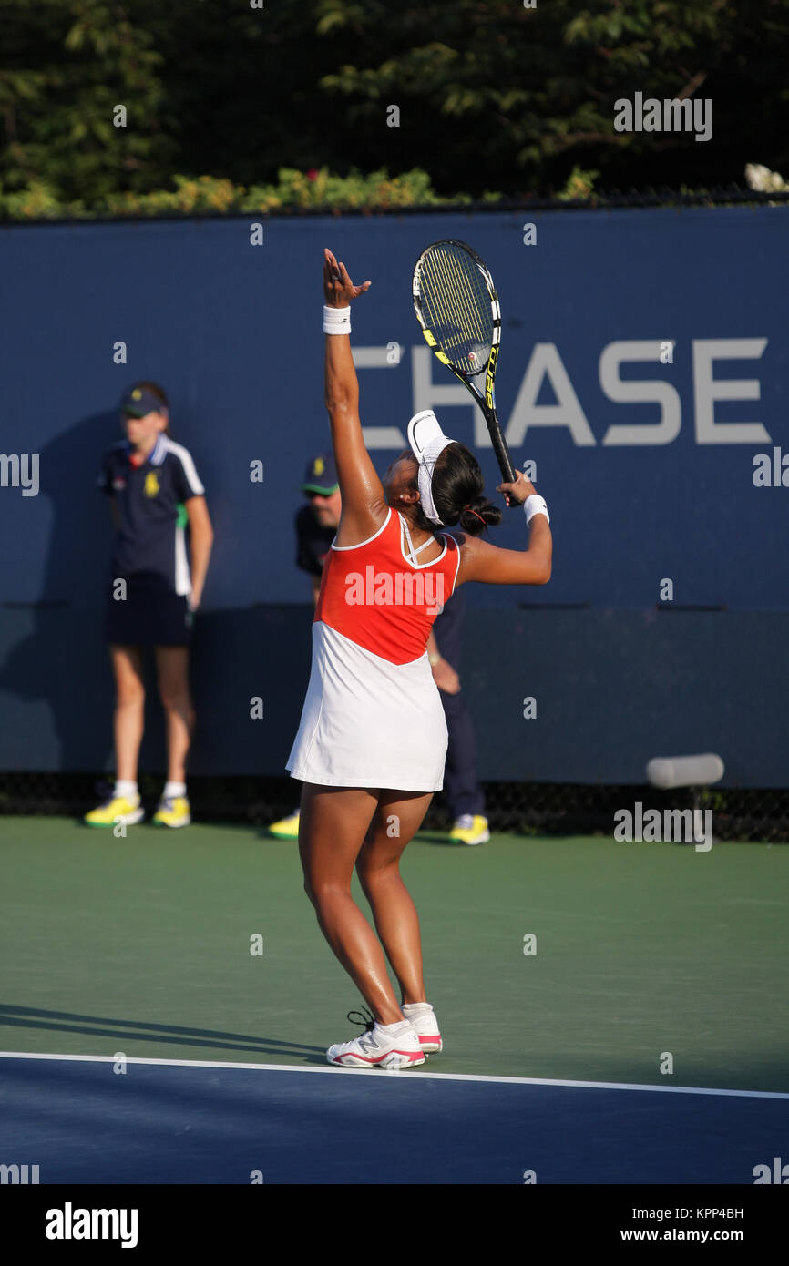 FLUSHING NY- AUGUST: Vania King, at the 2014 US Open at the USTA Billie ...