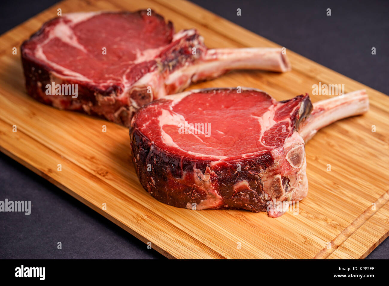 raw Tomahawk Steak Stock Photo - Alamy