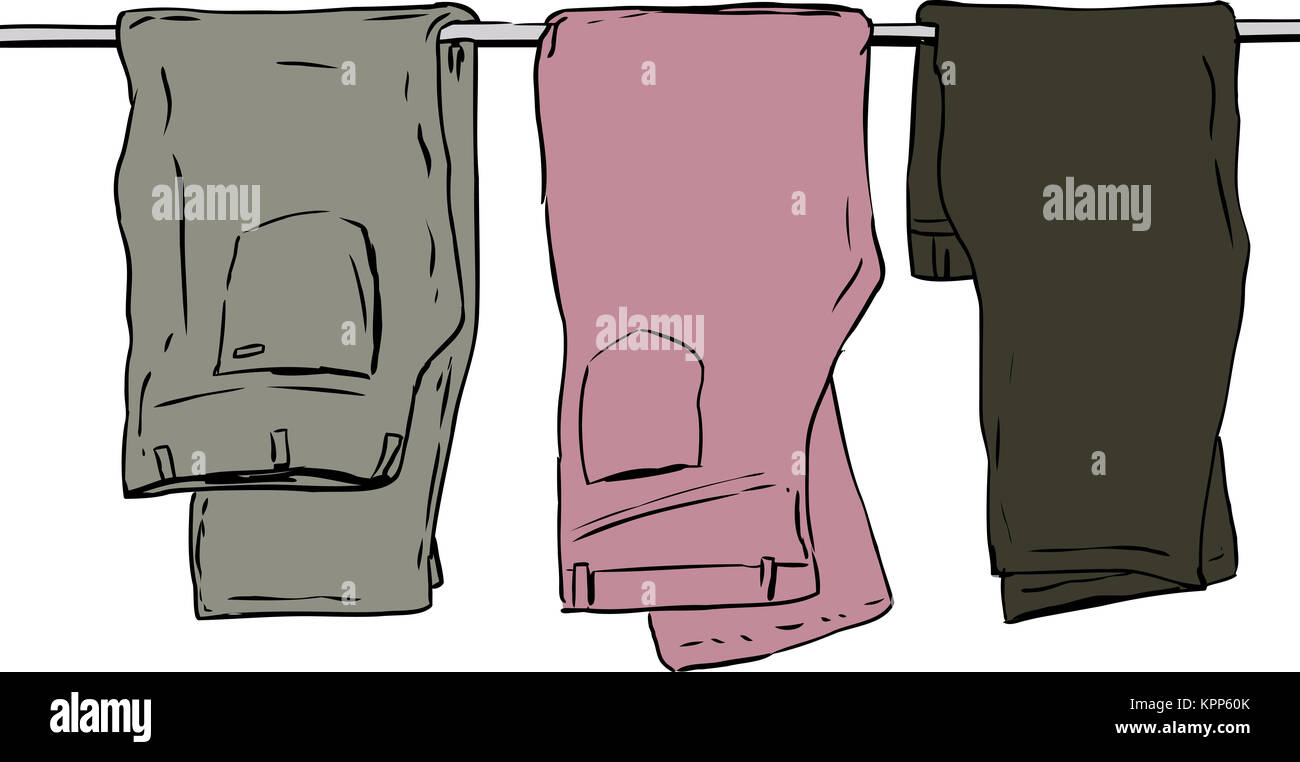 Folded Over Jeans on White Stock Photo - Alamy