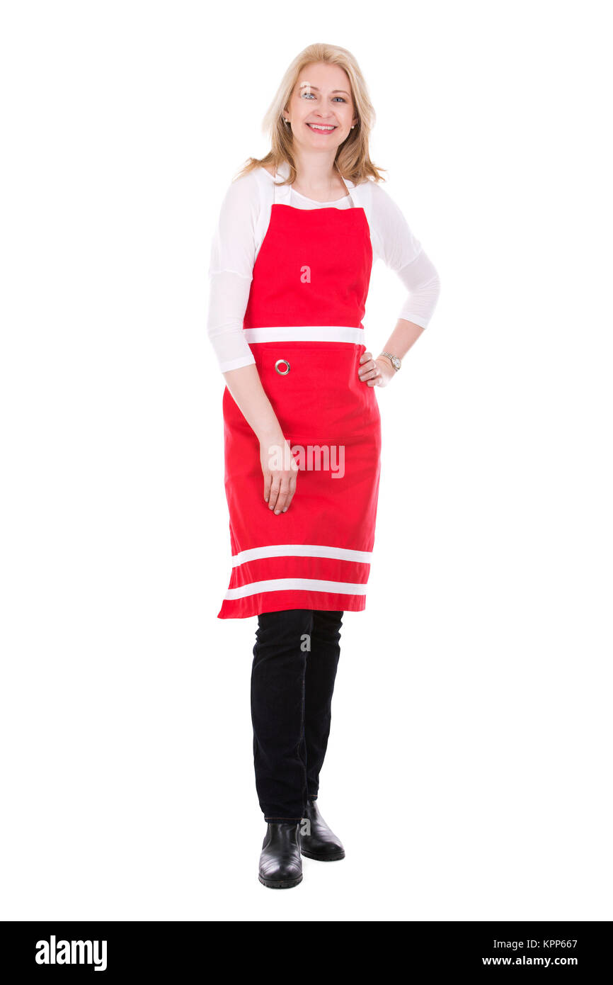 female cook in apron Stock Photo - Alamy