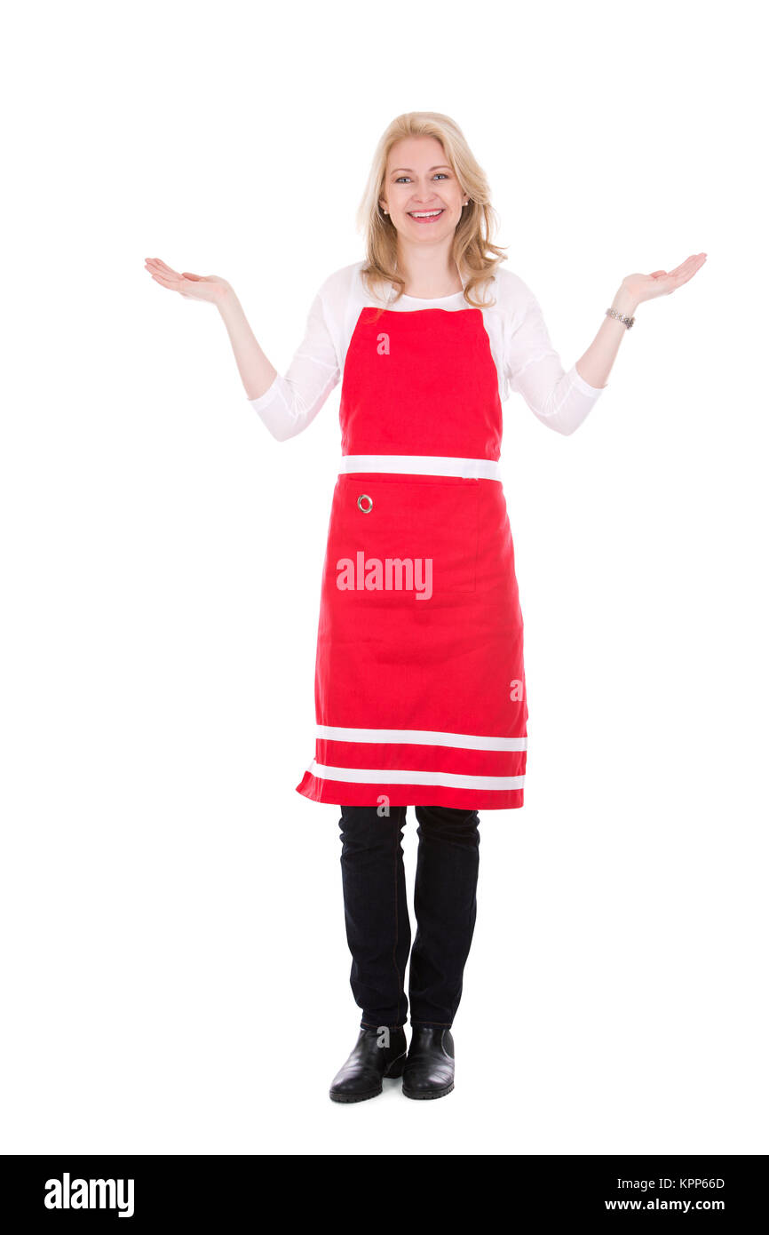 female cook in apron Stock Photo - Alamy