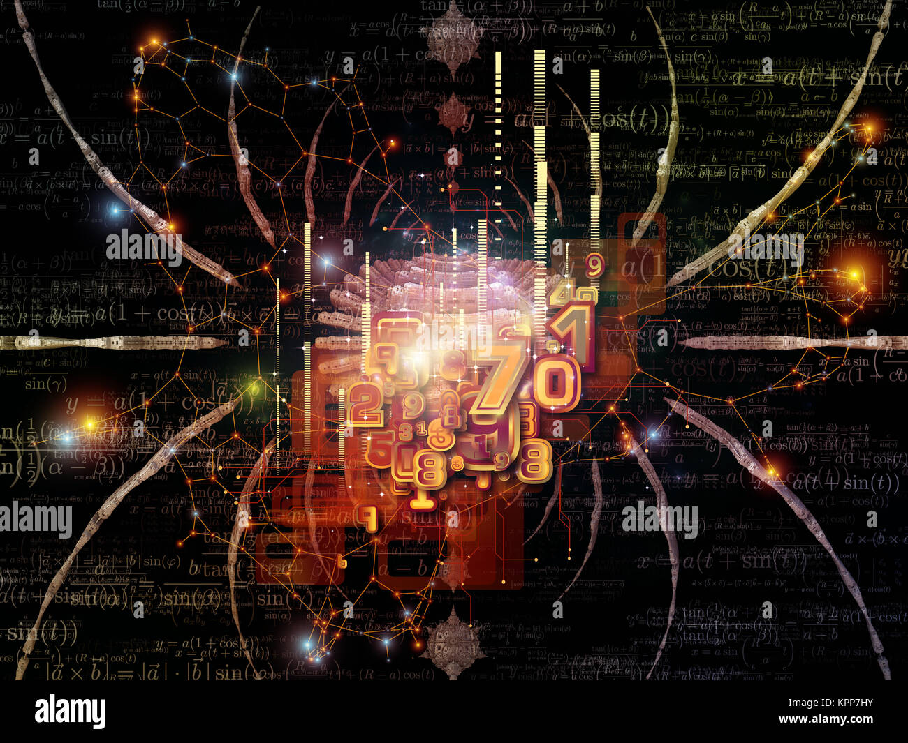 Lights of Math Design Stock Photo - Alamy