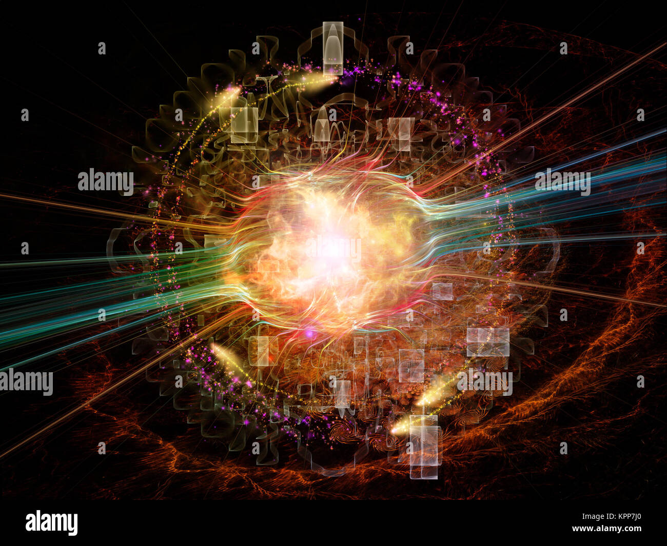 Lights of Quantum Wave Stock Photo - Alamy