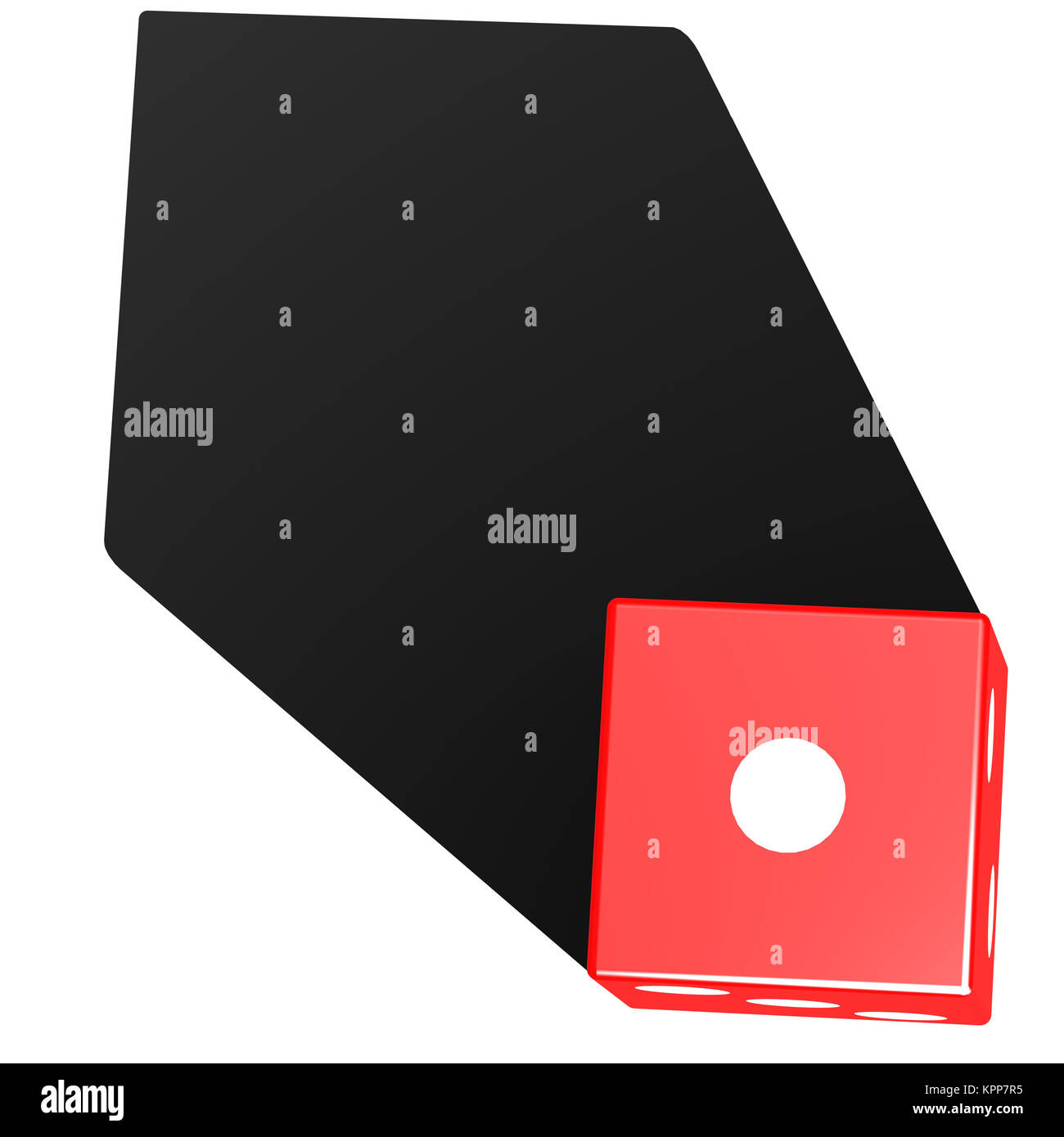 Red die with one at top Stock Photo - Alamy