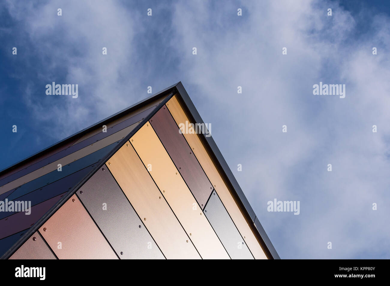 detail of a colorful building cladding Stock Photo - Alamy