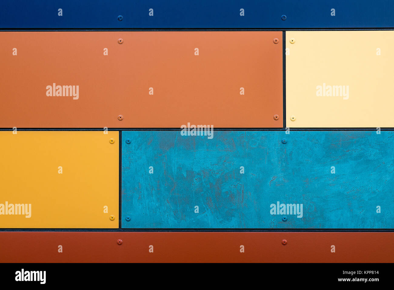 detail of a colorful building cladding Stock Photo - Alamy