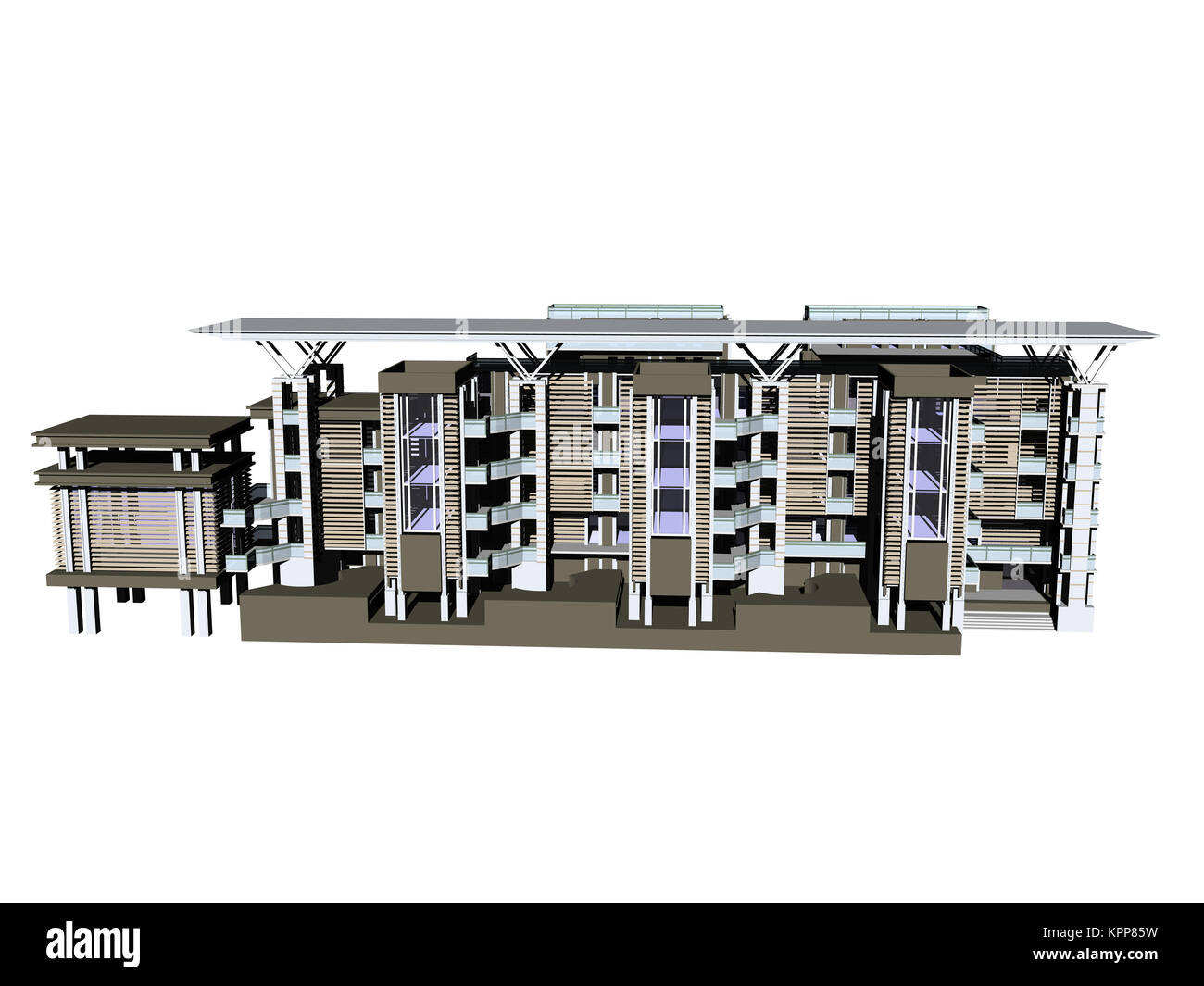 Block residential flats Cut Out Stock Images & Pictures - Alamy