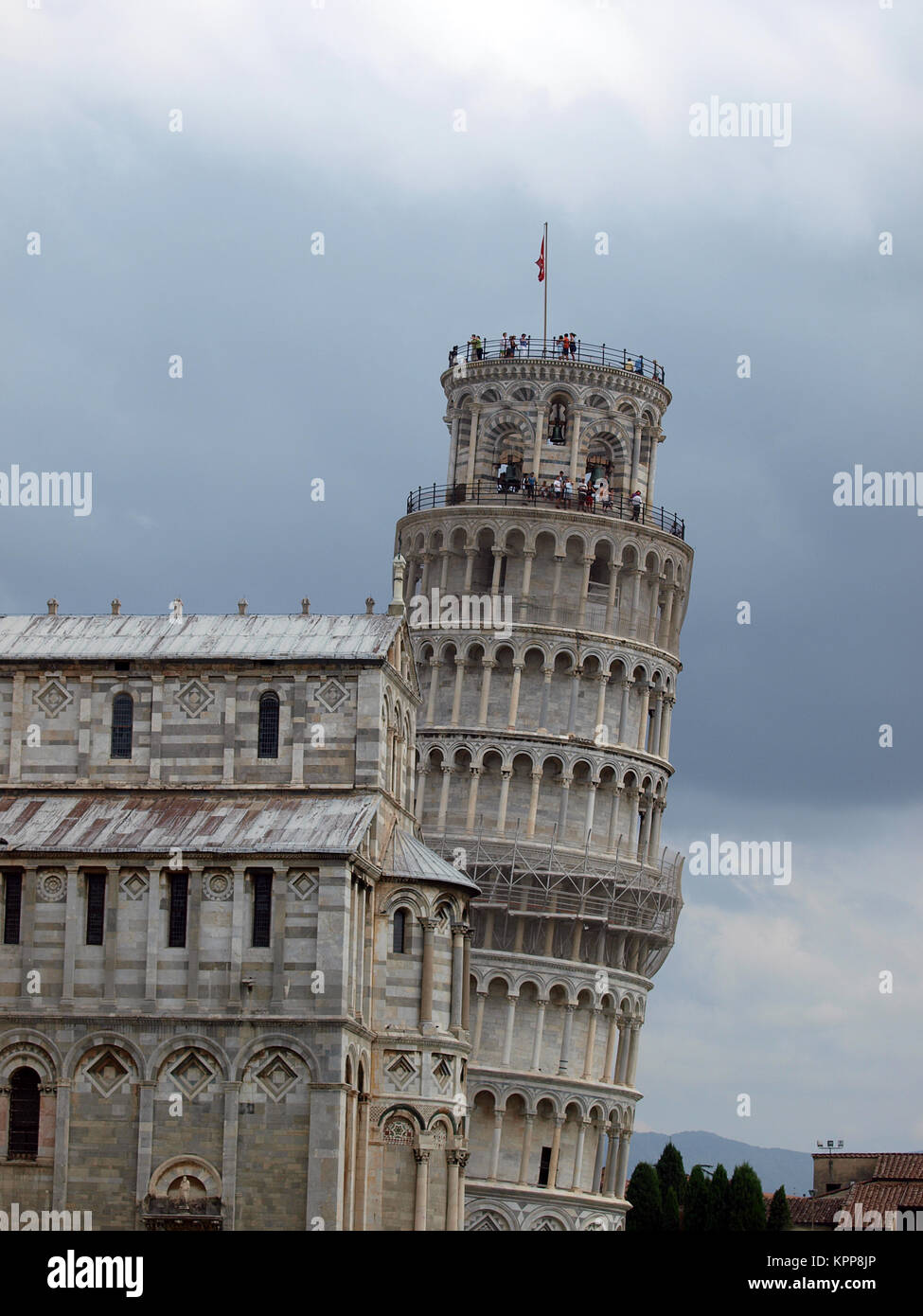 Pisa - Leaning Tower and Duomo in the Piazza dei Miracoli Stock Photo ...