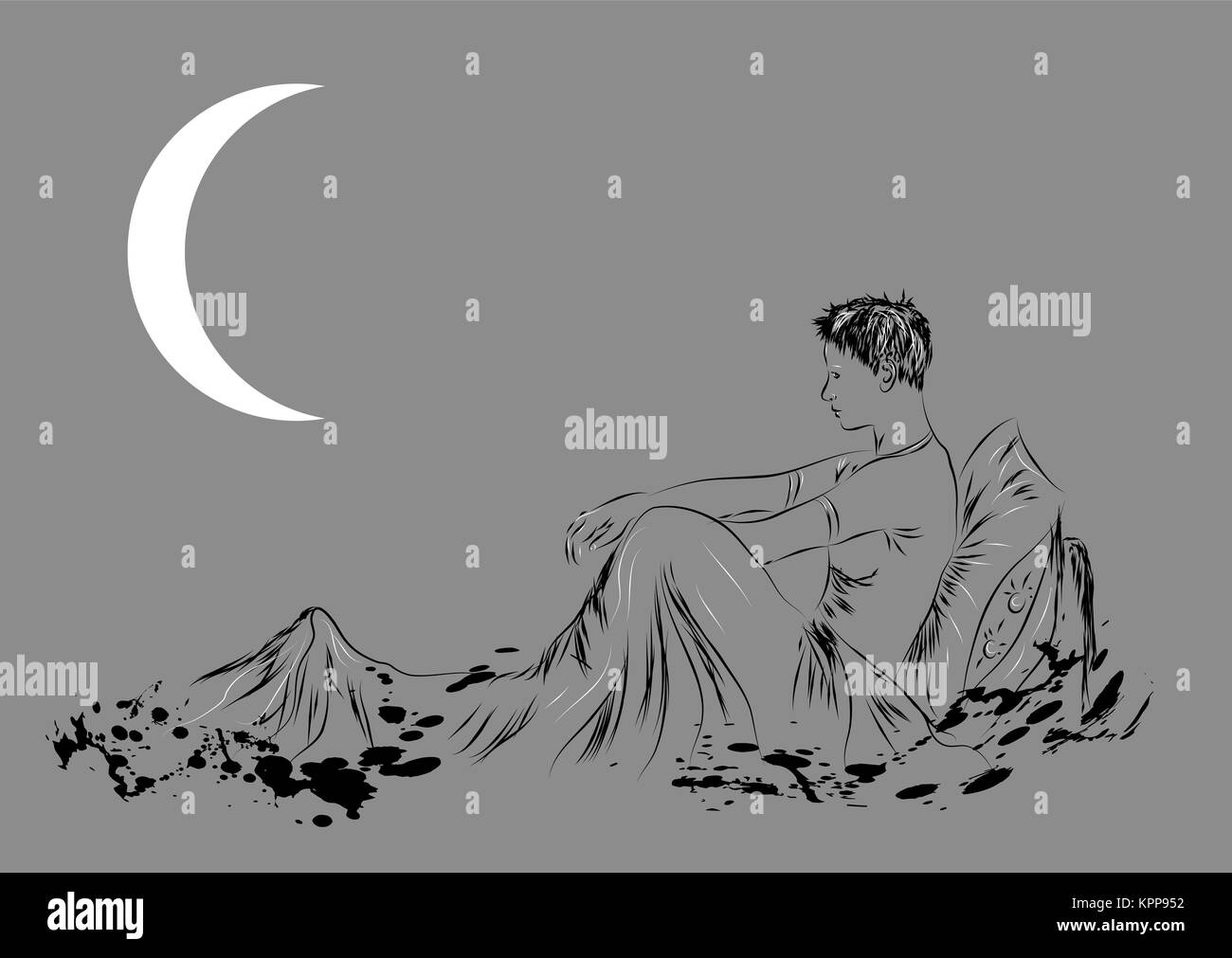 Insomnia illustration Black and White Stock Photos & Images - Alamy