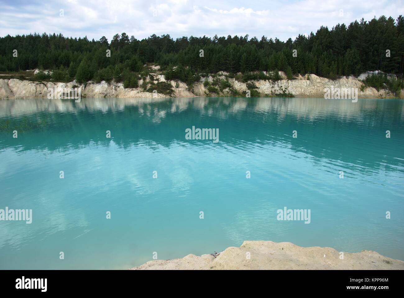 Beautiful water and green trees around Stock Photo - Alamy