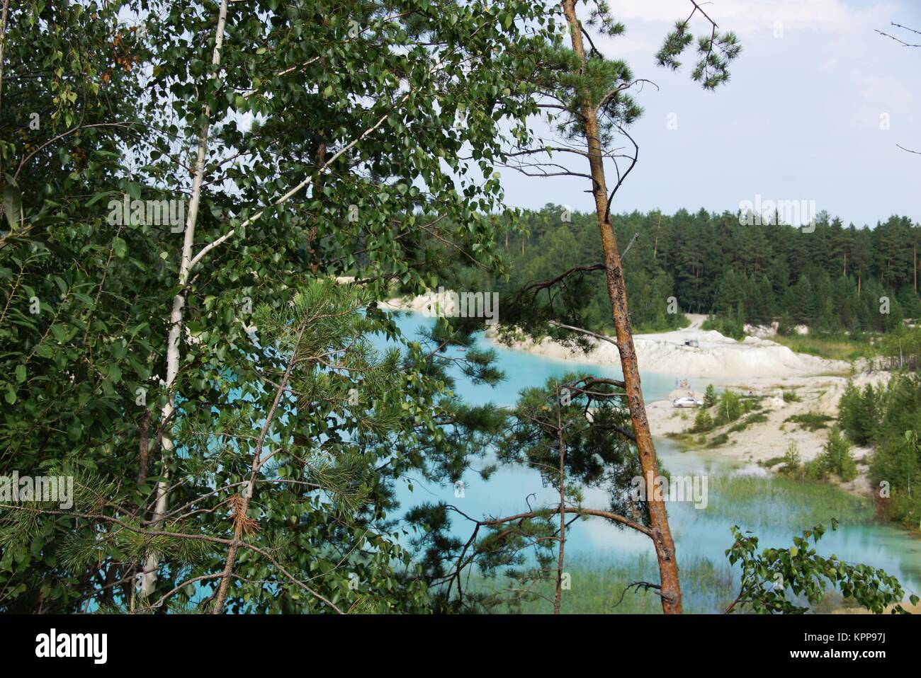 Blue and green - beautiful russian nature Stock Photo - Alamy