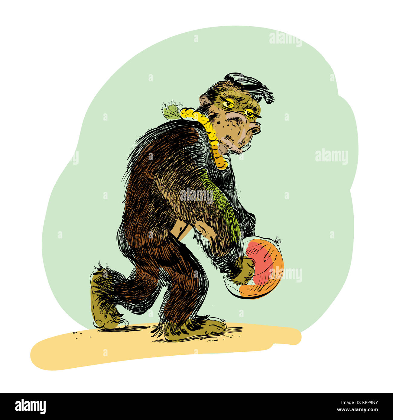 The evolution of men monkey Stock Photo - Alamy