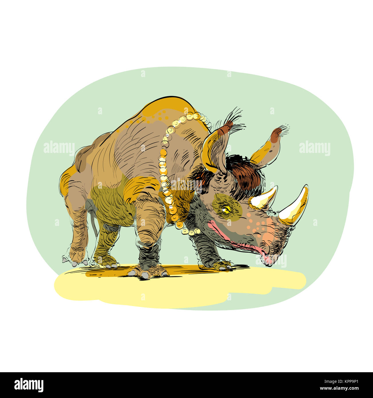 Wild Rhino men evolution Stock Photo - Alamy