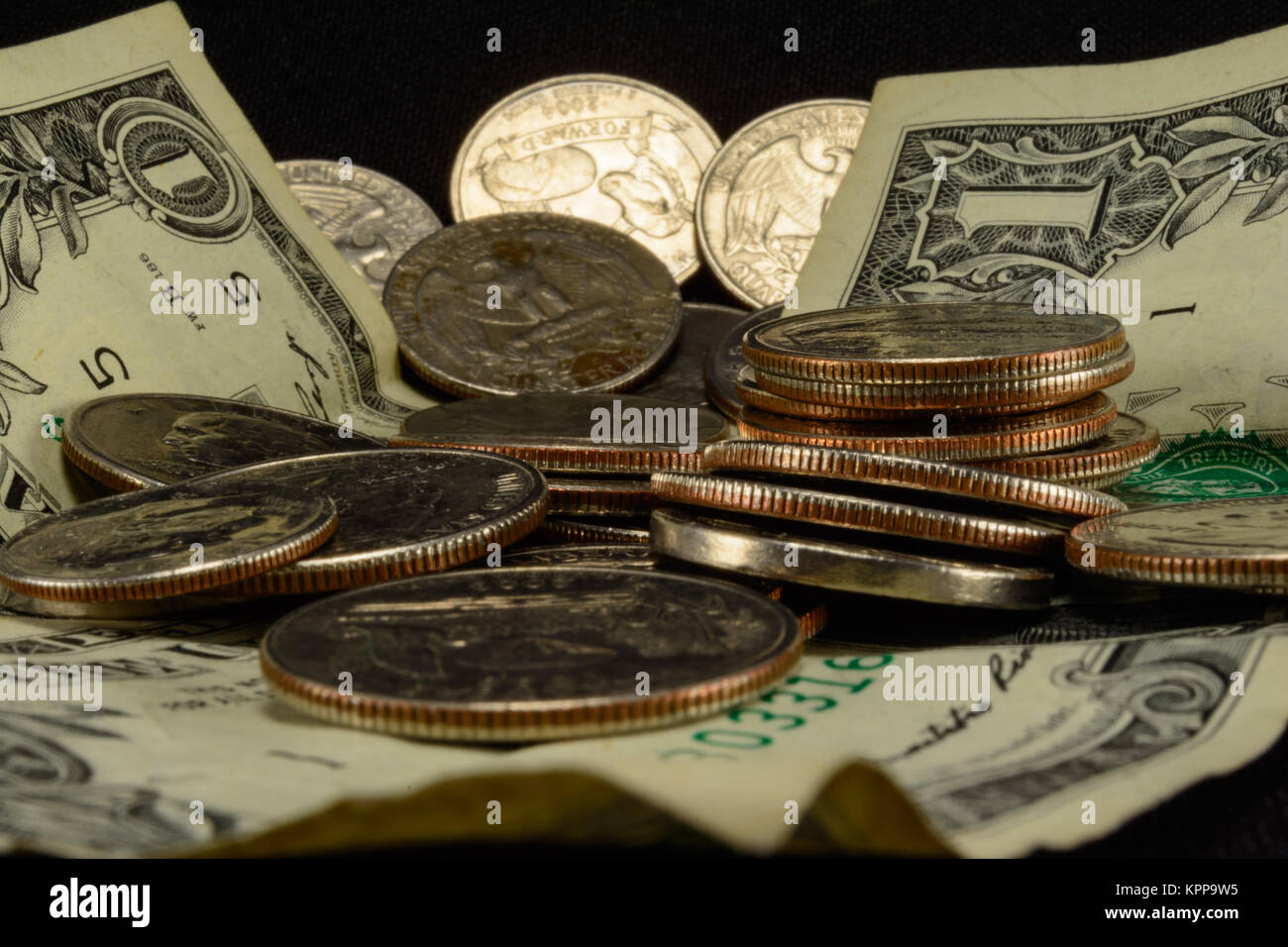 Pile Of Money And Change