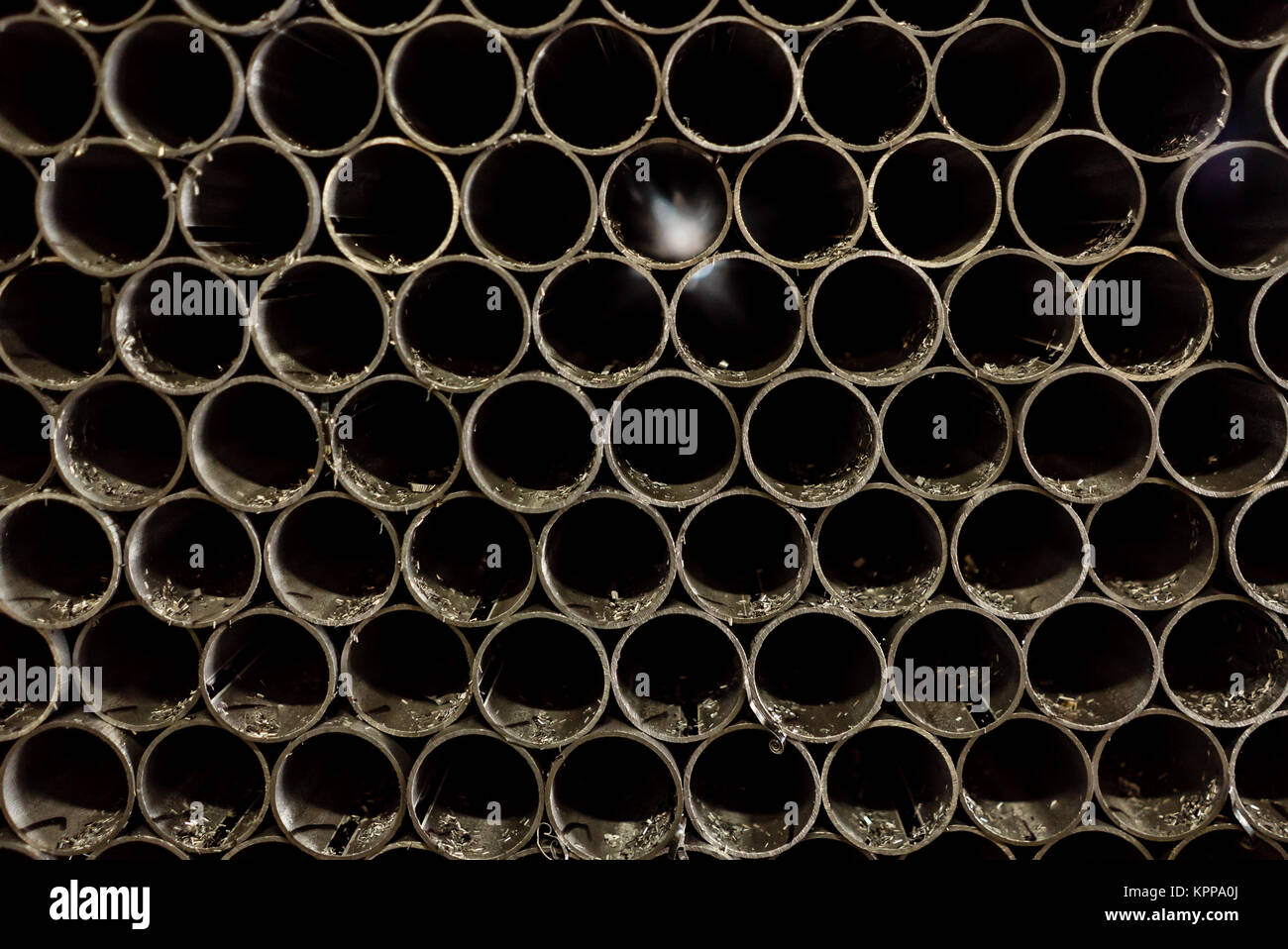 array of round pipes Stock Photo - Alamy