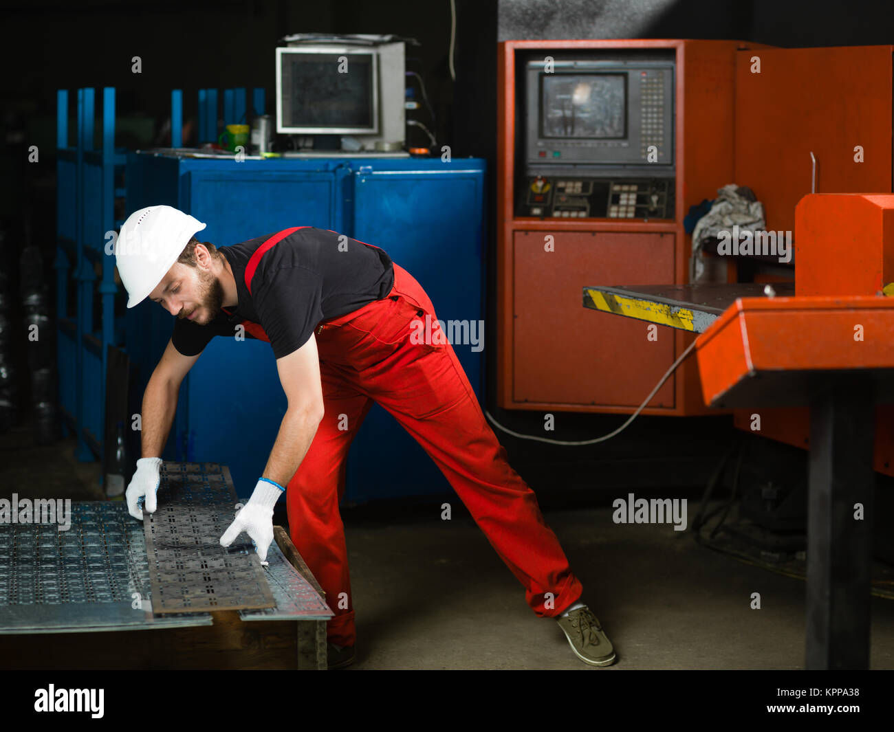 front view of a worker Stock Photo - Alamy