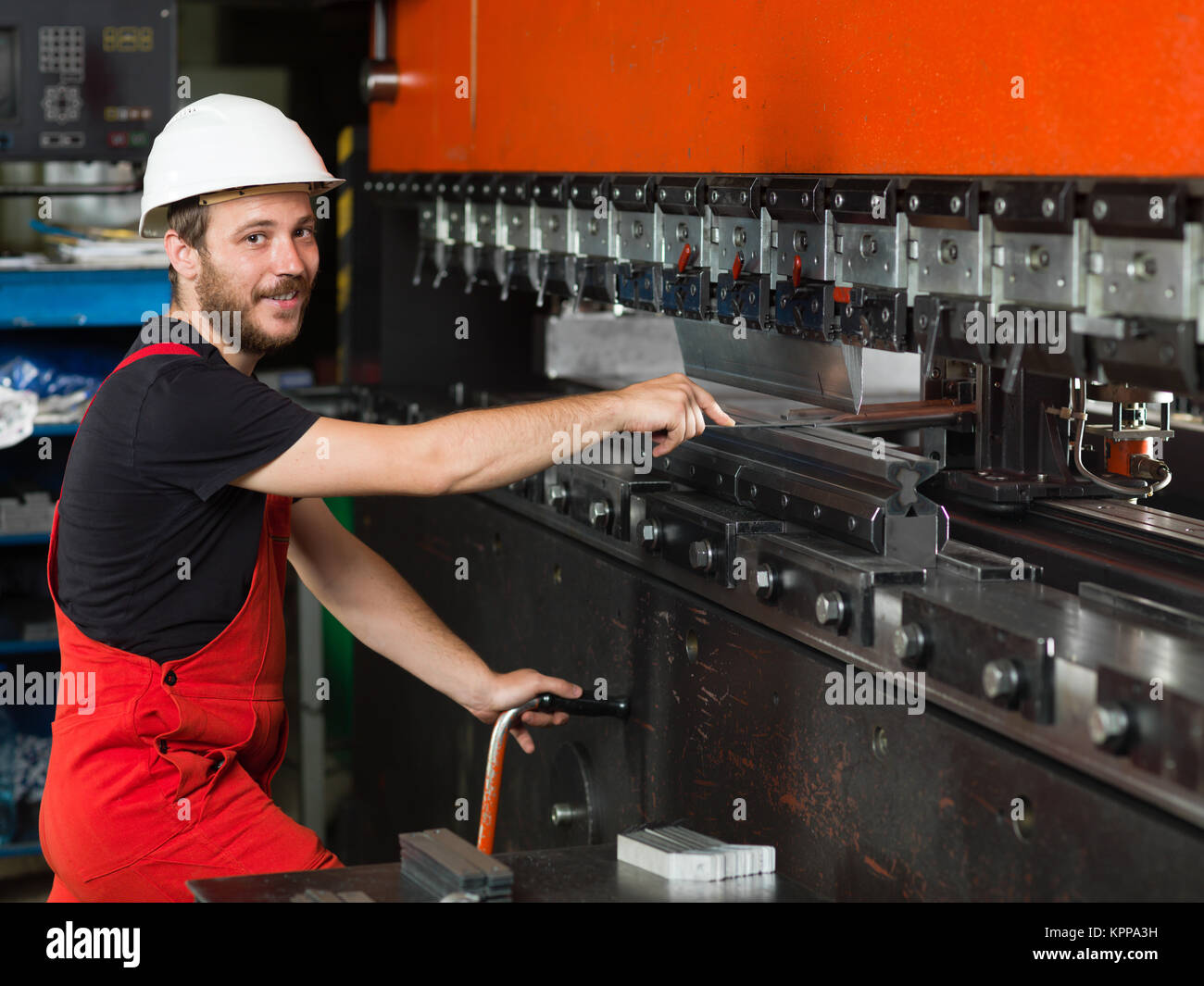 wearing red overalls Stock Photo - Alamy