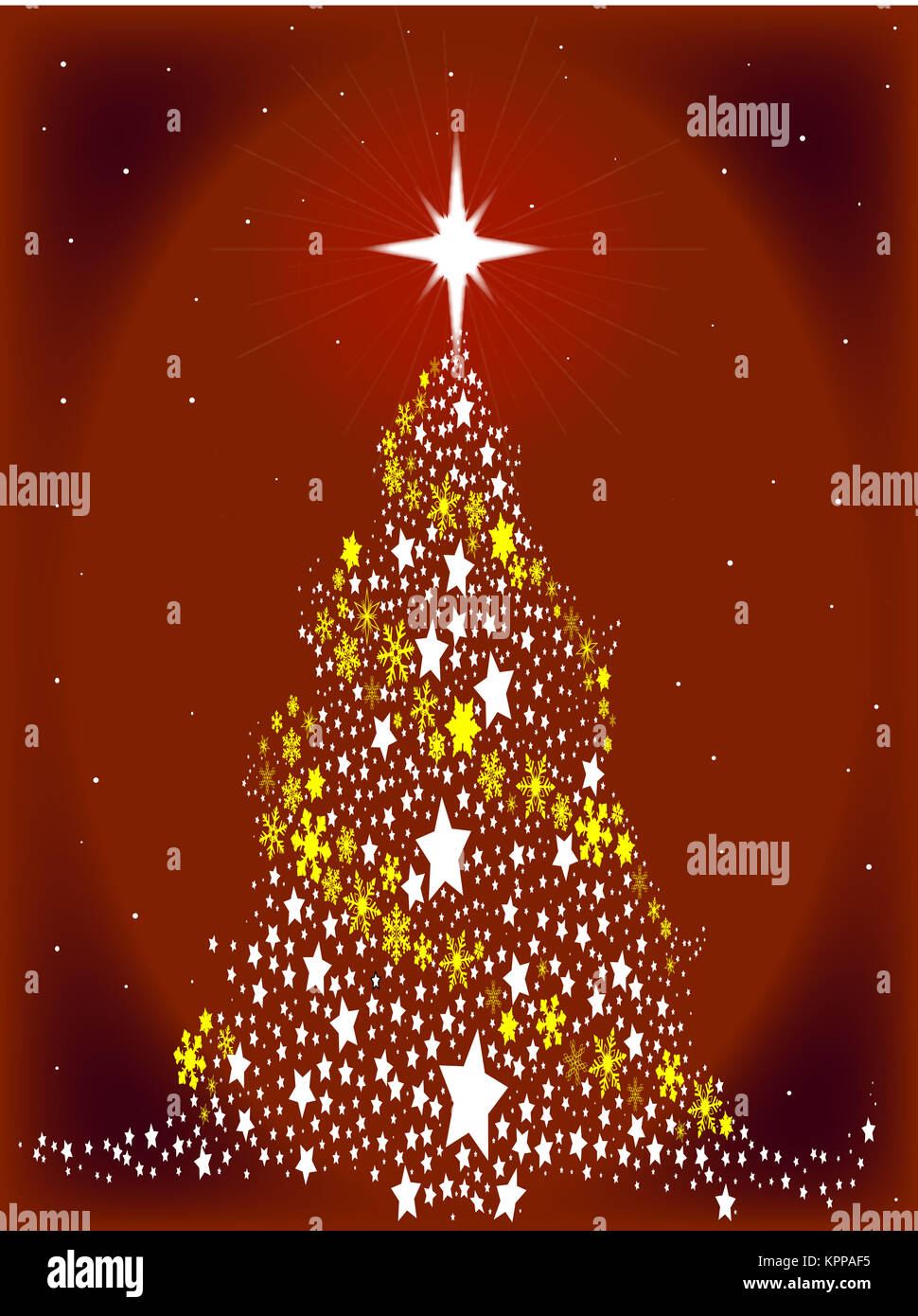 Red Star Spangled Christmas Tree Stock Photo - Alamy