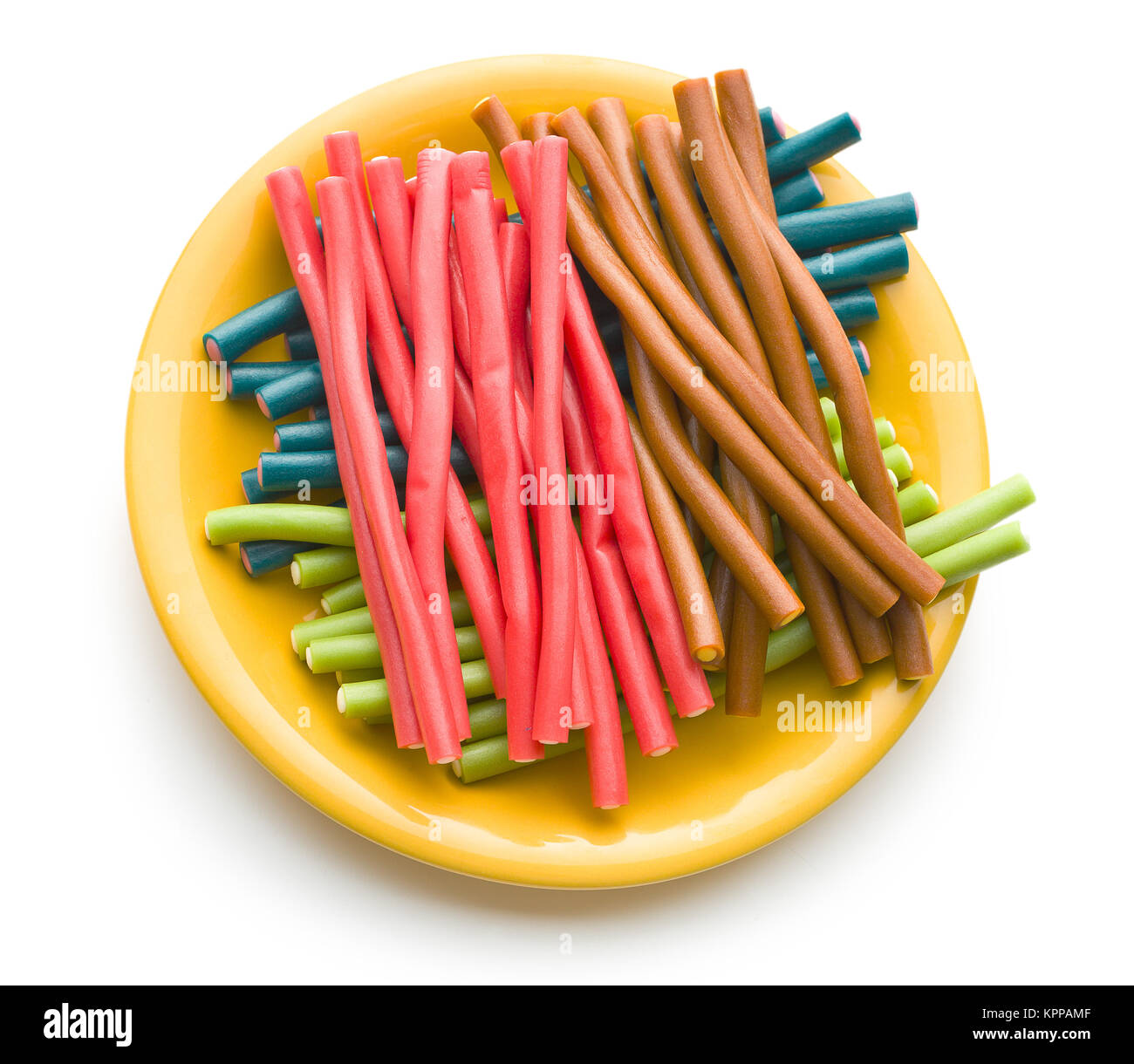 Sweet gummy sticks Stock Photo - Alamy