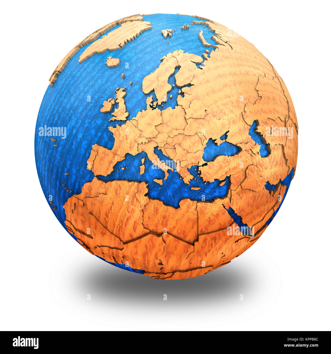 Europe on wooden Earth Stock Photo - Alamy