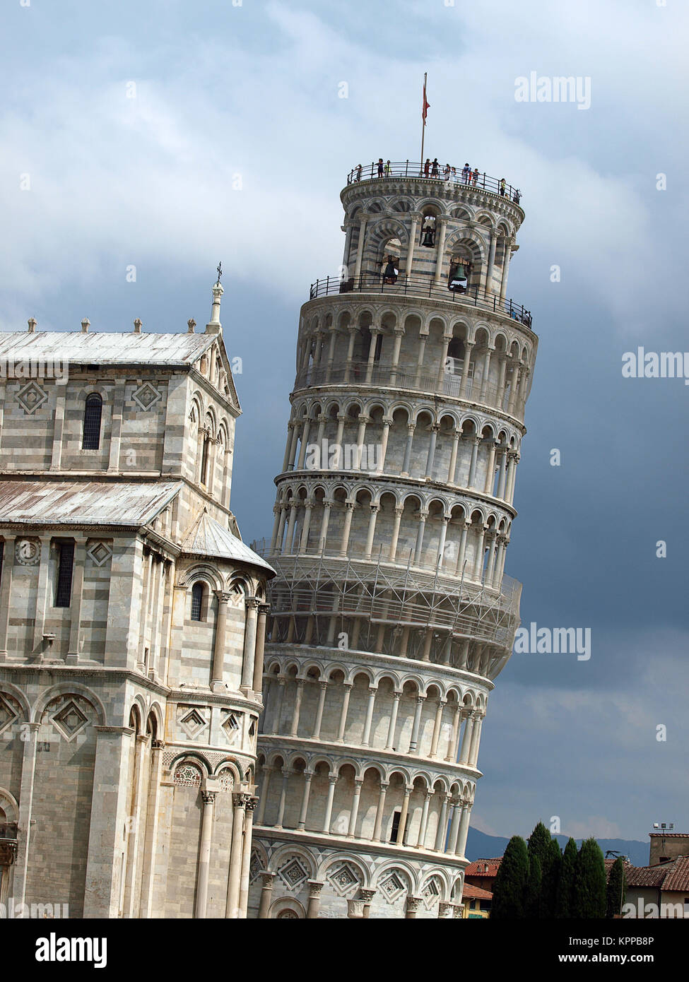 Pisa - Leaning Tower and Duomo in the Piazza dei Miracoli Stock Photo ...