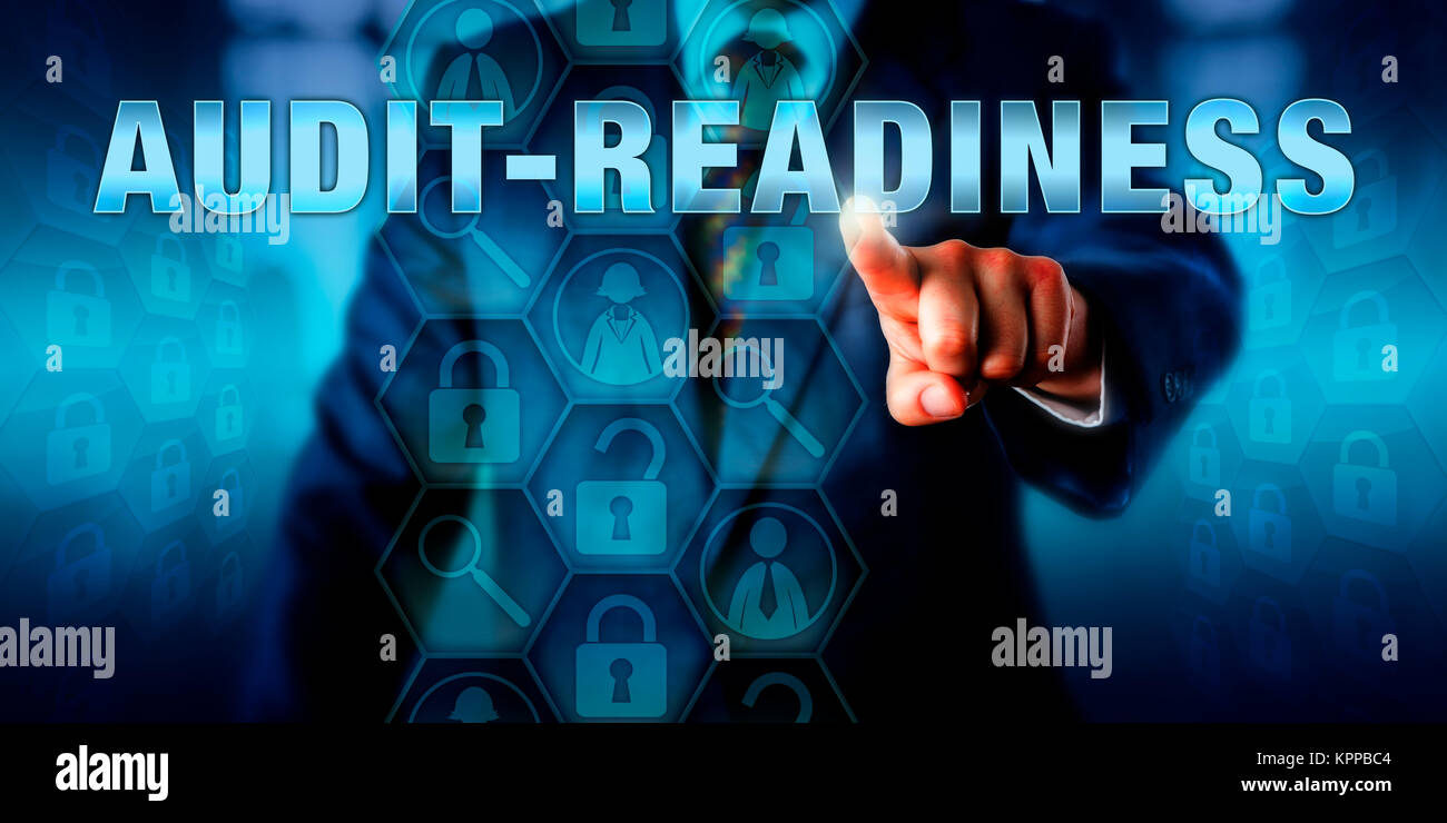 Employee Touching AUDIT-READINESS Stock Photo - Alamy