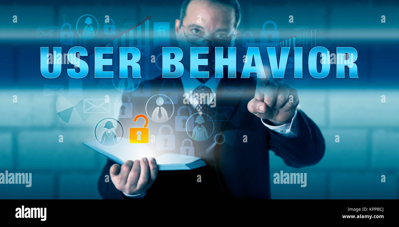 IT Director Pushing USER BEHAVIOR Stock Photo - Alamy