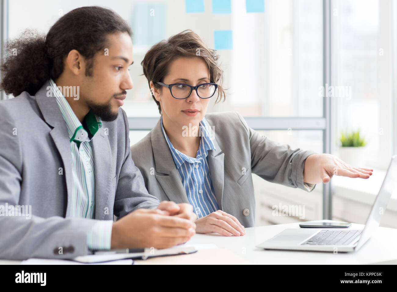 Showing curious data Stock Photo - Alamy