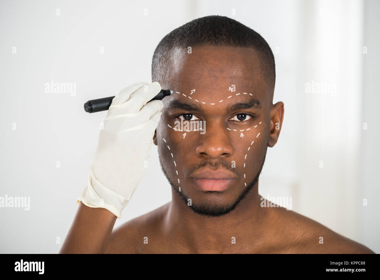 Beautician Draw Correction Lines On High Resolution Stock Photography ...