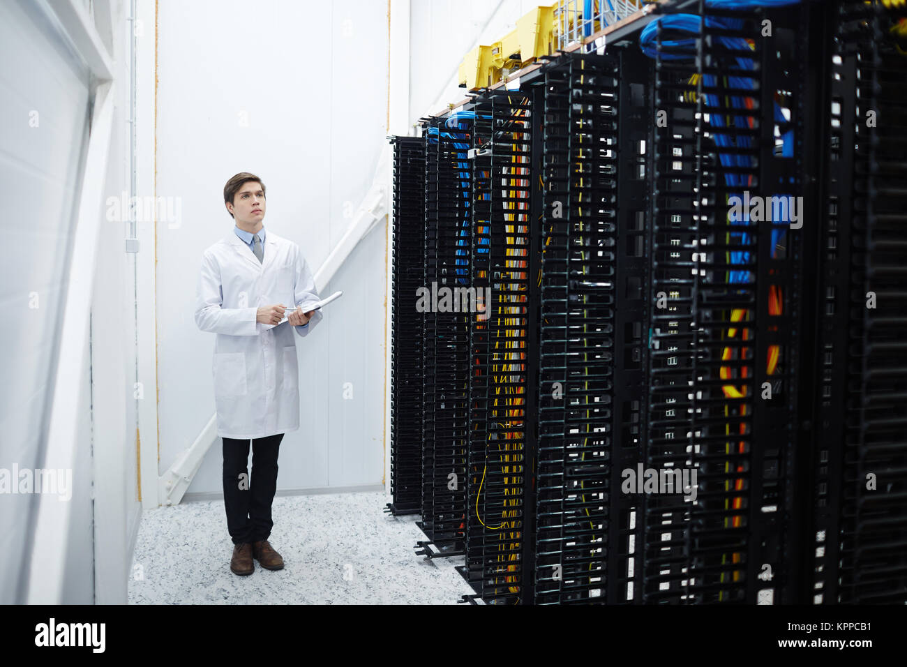 Working in technical lab Stock Photo - Alamy