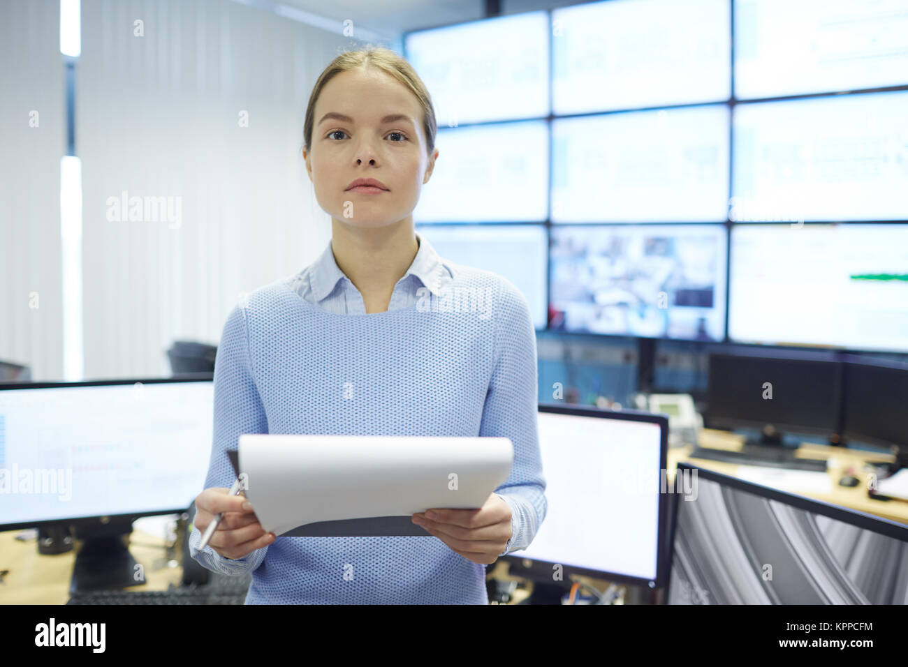 Staff of data center Stock Photo - Alamy