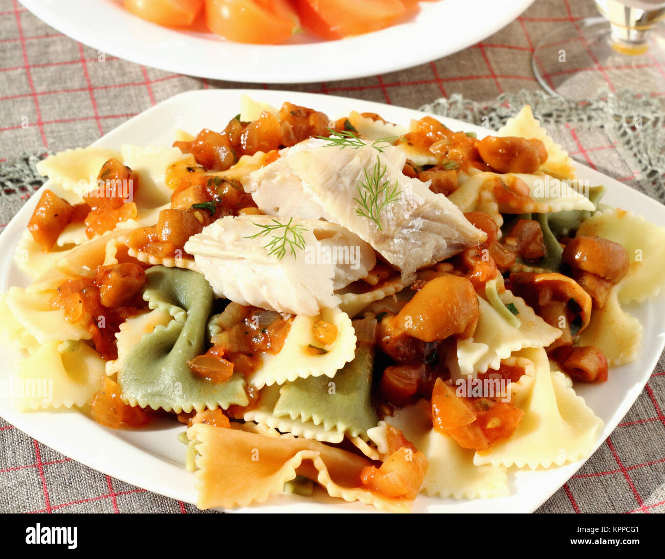 Pasta with fish Stock Photo - Alamy