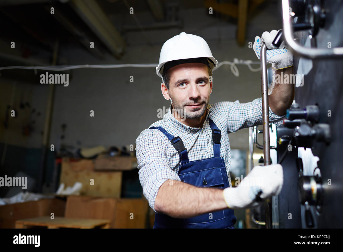 Modern factory worker Stock Photo - Alamy
