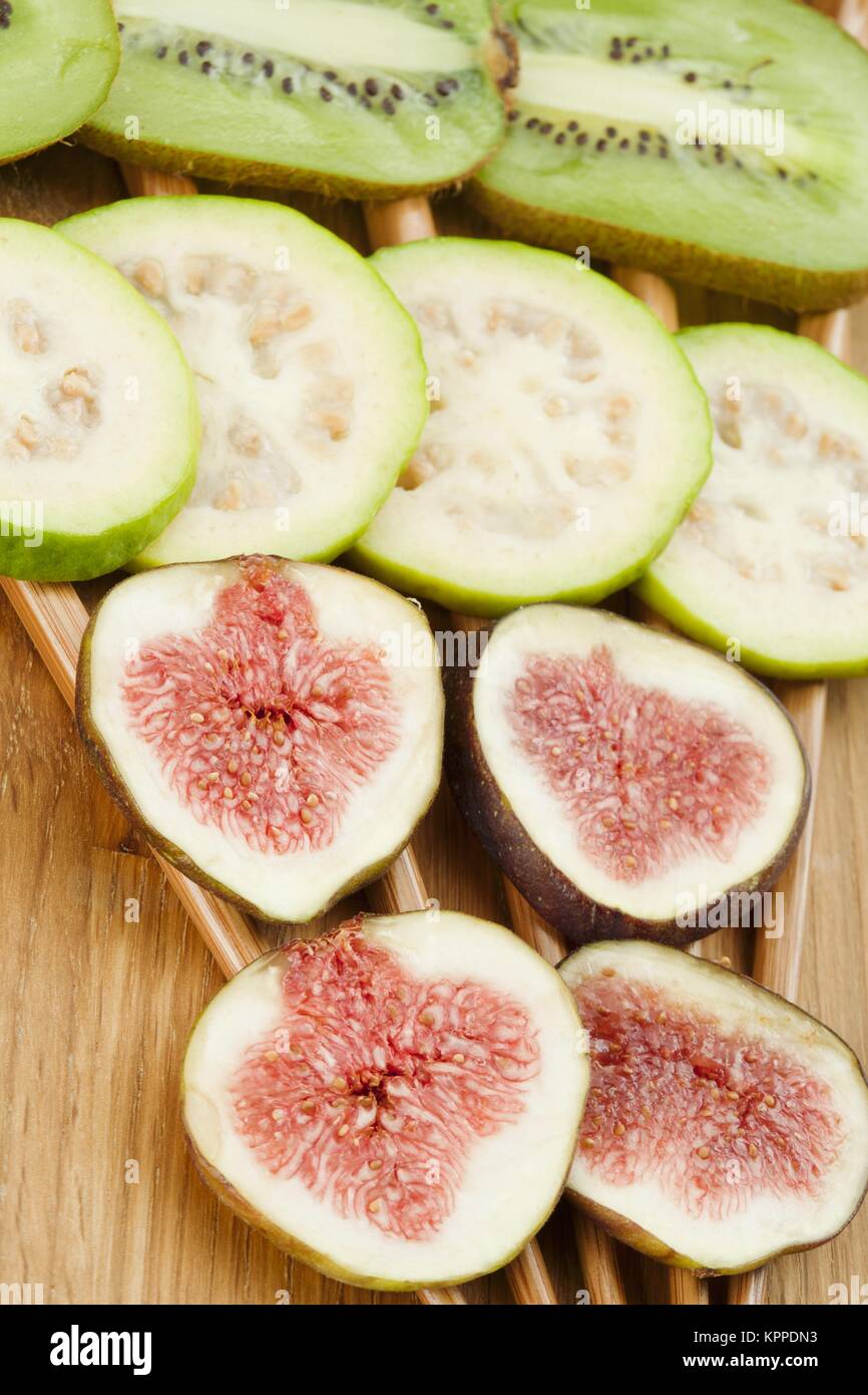 kiwi fig and guava fruits Stock Photo - Alamy
