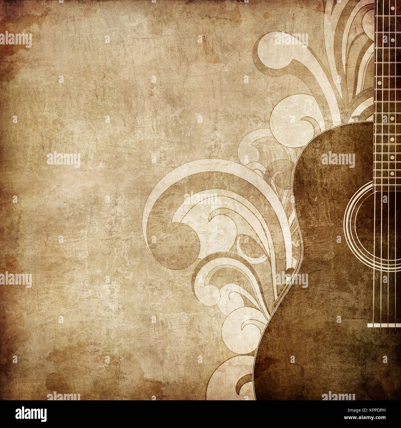 Old Paper. Retro Music Texture Background. Vector Stock Photo - Alamy