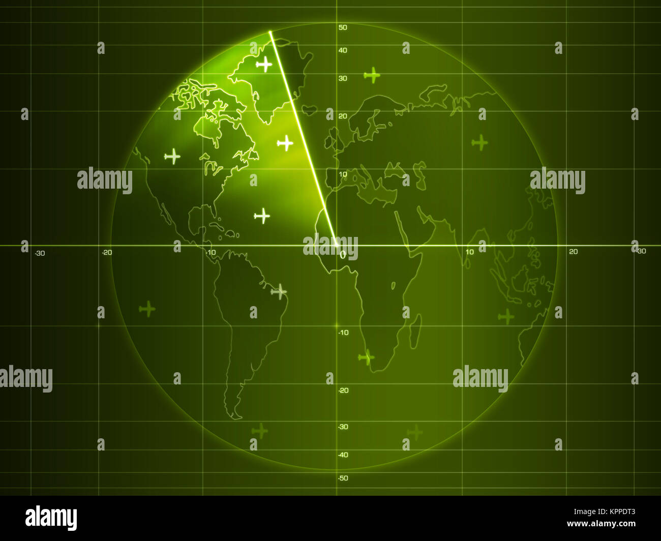 Artwork - Radar screen with details. 2D Graphics. Computer Design Stock ...