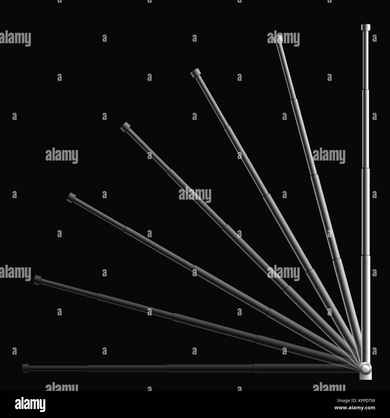Radio Antenna on the black background. 2D Design. Computer Graphics ...