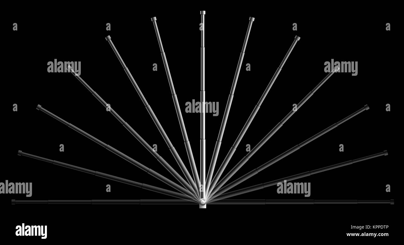 Radio Antenna on the black background. 2D Design. Computer Graphics ...