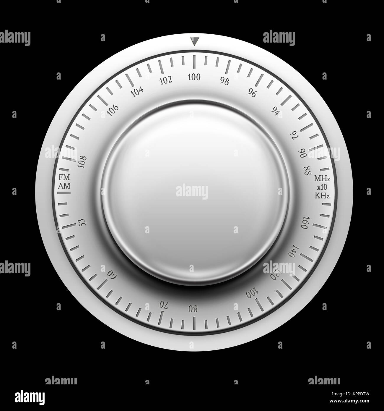 Radio Tuner on the black background. 2D artwork. Computer Designe Stock ...