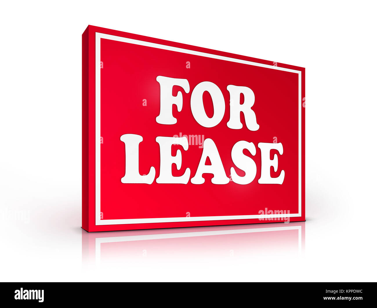 Real Estate Sign - For Lease on White background. 2D artwork. Computer ...