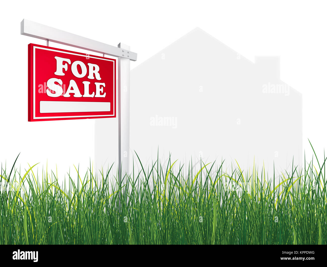 Real Estate Sign – For Sale. 2D artwork. Computer Design Stock Photo ...