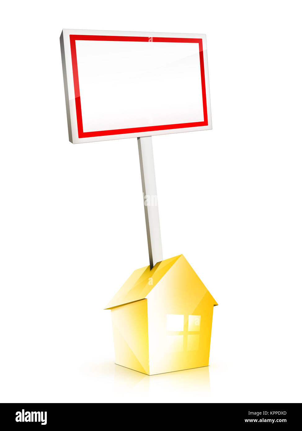 Real Estate Sign. 2D artwork. Computer Design Stock Photo - Alamy