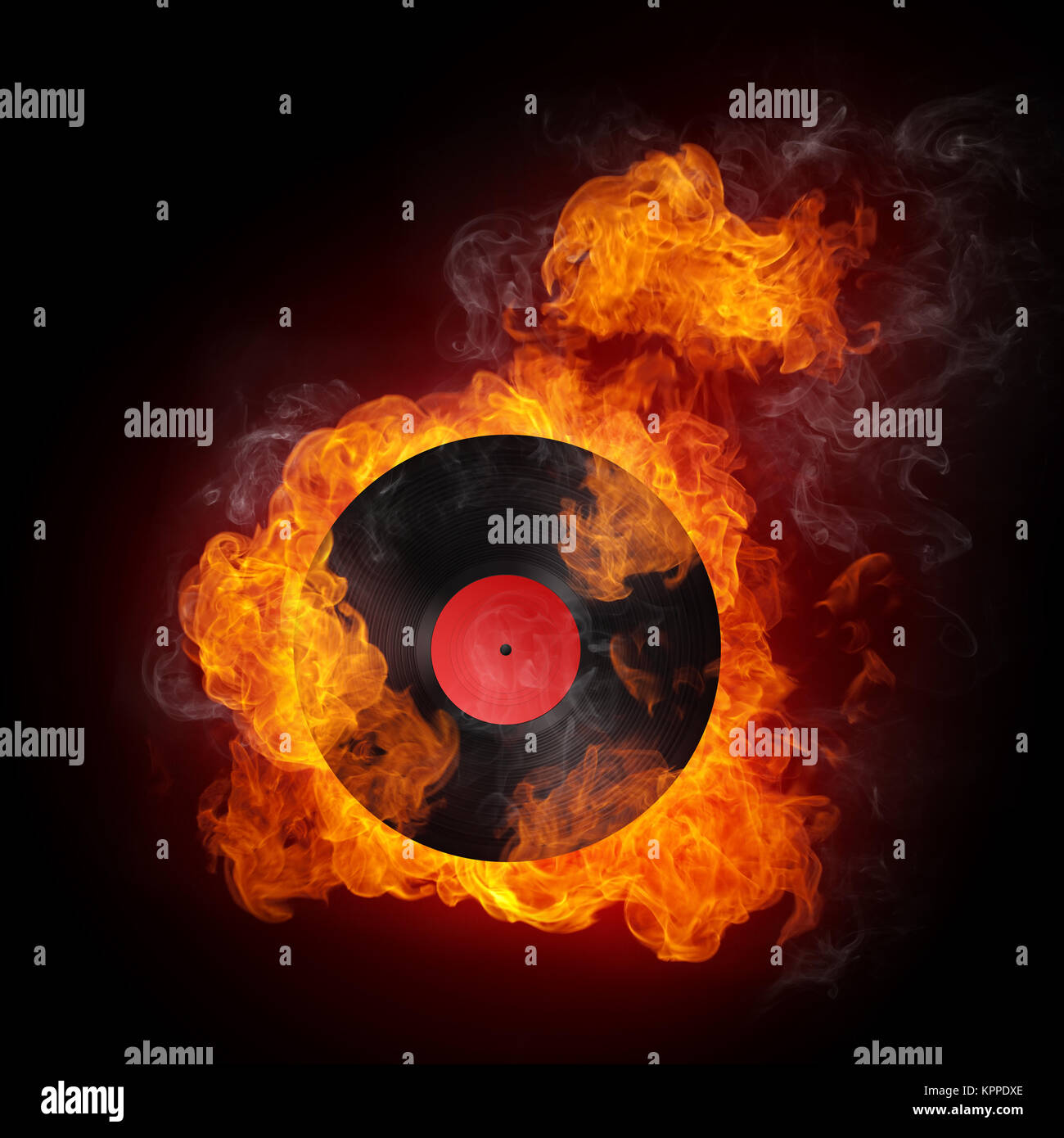 Record in Fire. Computer Graphics. Design Element Stock Photo - Alamy