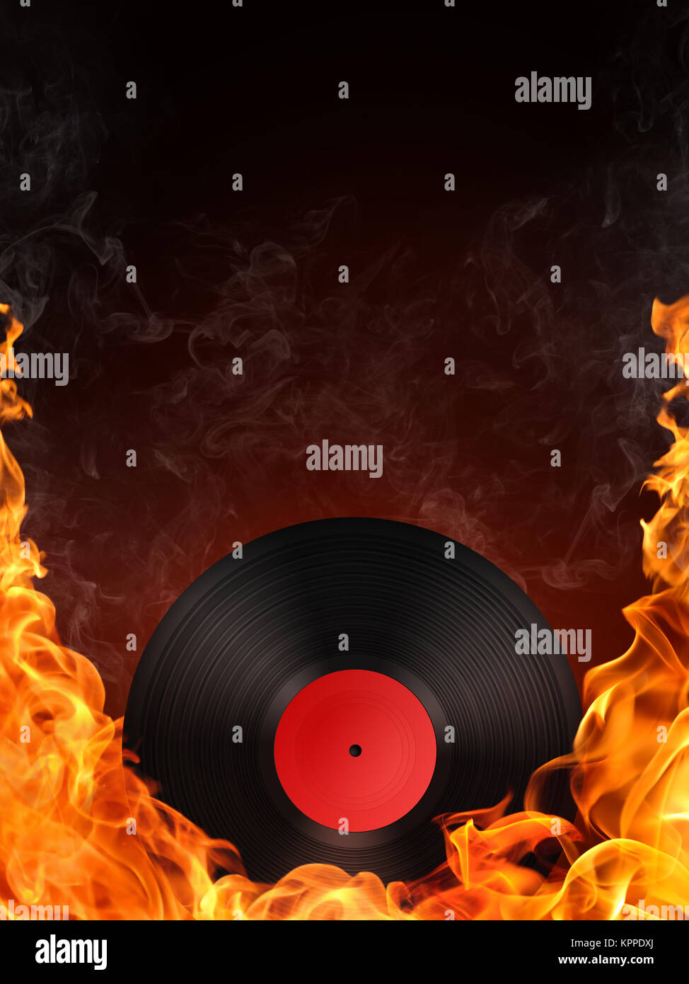 Record in Fire. Computer Graphics. Design Element Stock Photo - Alamy