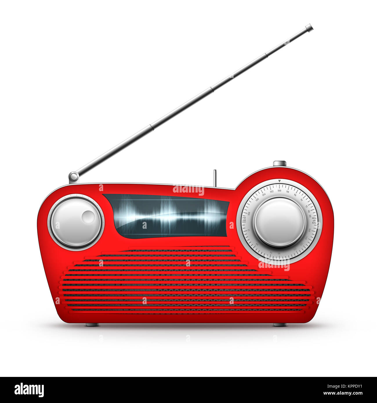 Old Style Radio on the White background. Computer Designe, 2D Graphics ...