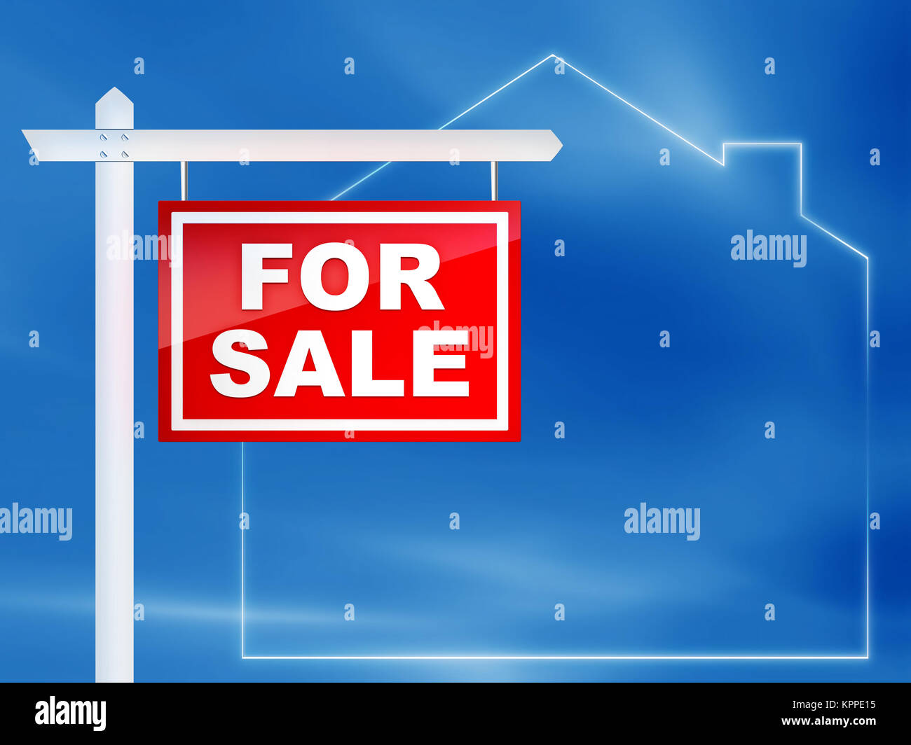 Real Estate Sign – For sale. 2D artwork. Computer Design Stock Photo ...