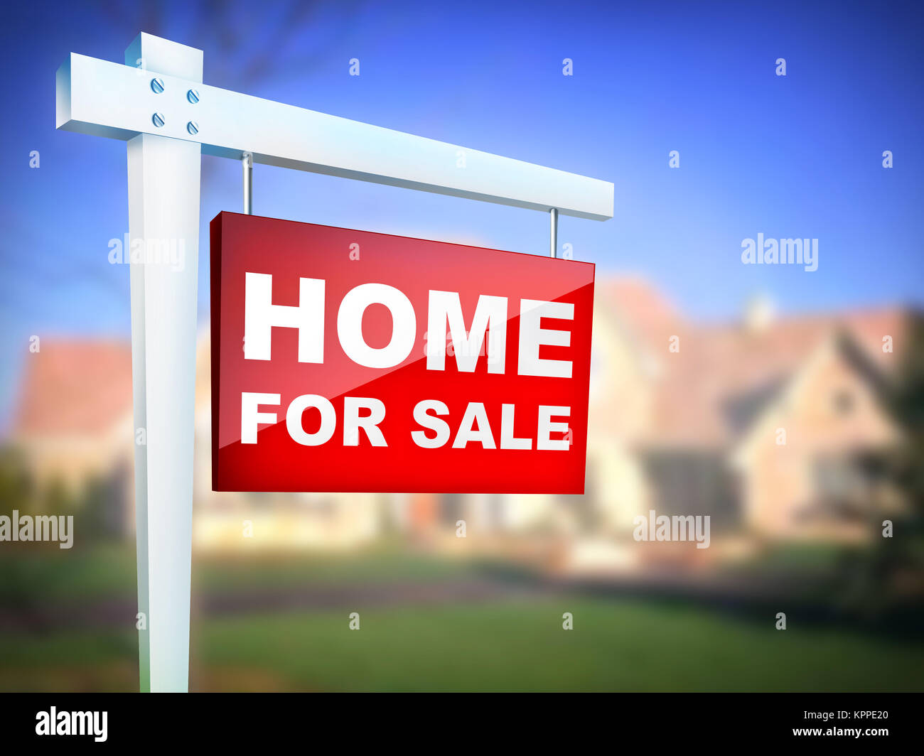 Real Estate Sign – For sale. 2D artwork. Computer Design Stock Photo ...