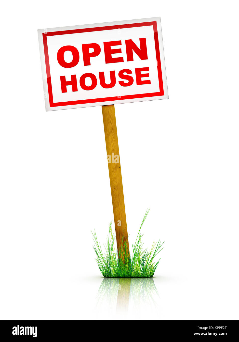 Real Estate Sign - Open House. 2D Artwork. computer design Stock Photo ...